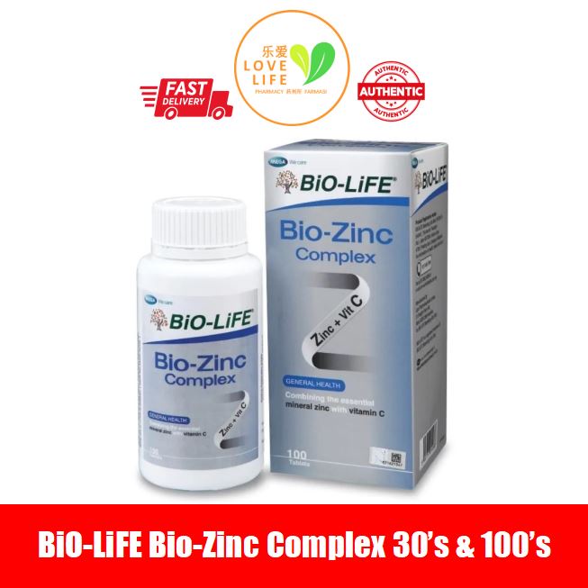 BiO-LiFE Bio-Zinc Complex 30’s & 100’s supplement biolife | Shopee Malaysia
