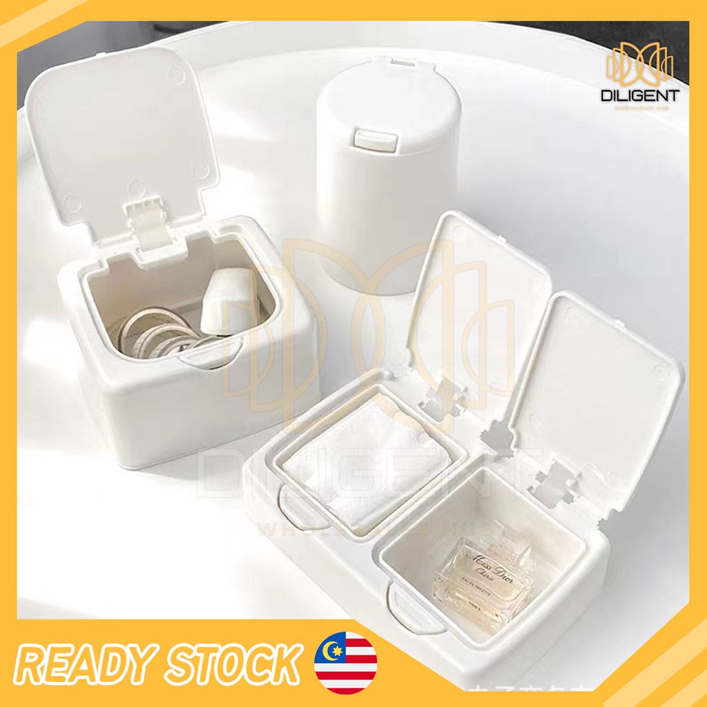 【D144】Kotak Simpanan Mini Kotak Kosmetik Makeup Storage Cotton Swab Box ...