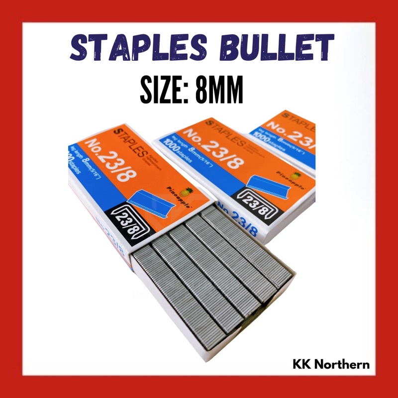 PINEAPPLE Staples No.23/8 No.3-1m No.10-1m Staples Bullet Ubat Stapler ...