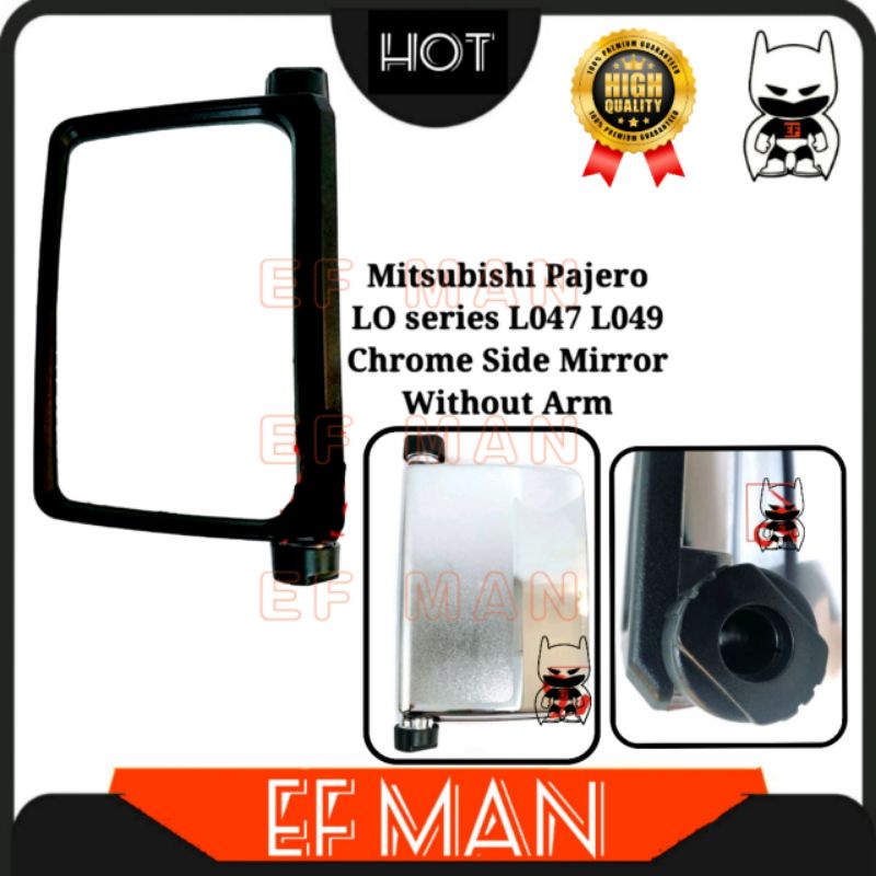 Mitsubishi Pajero LO Series LO47 LO49 Chrome Side Mirror Without Arm ...