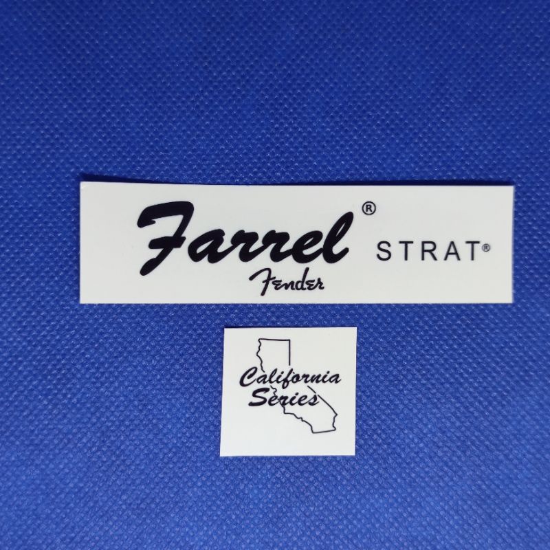 Farrel headstock logo custom Waterslide decal x2 black | Shopee Malaysia