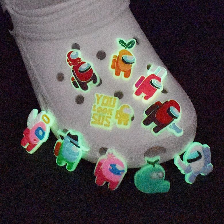 Crocs Jibbitz Pins Among Us Noctilucent DIY Shoes Charm Button | Shopee ...