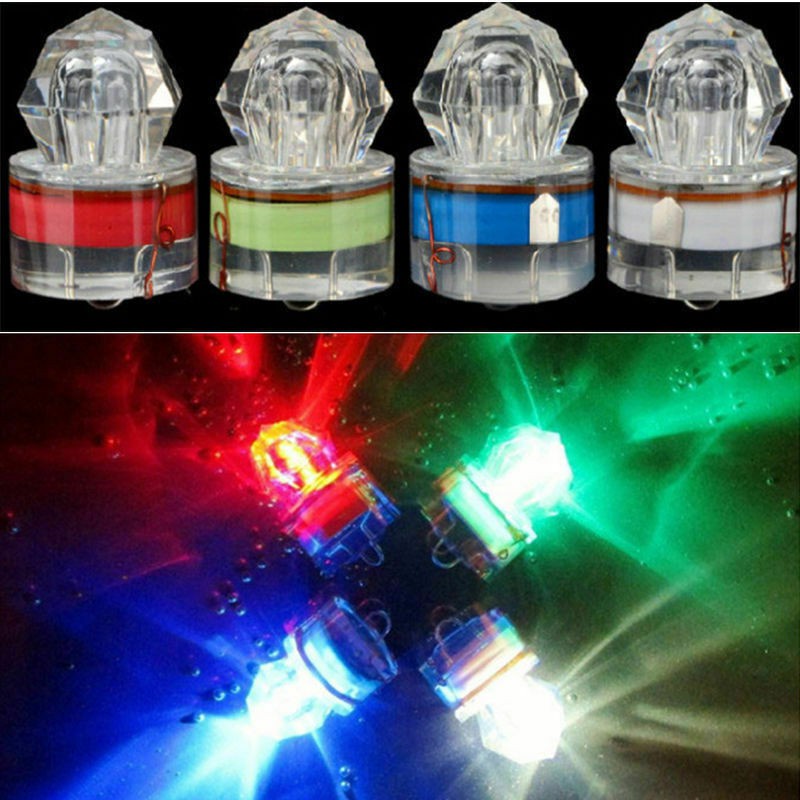 Mini LED Waterproof Fishing Bait Light Underwater Fish Lure Flashing ...