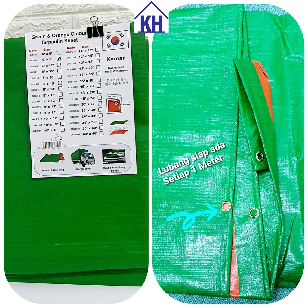 Tarpaulin Sheet / PE Canvas / Kanvas / 帆布 [ Size 6Ft X Up to 15 Ft ...