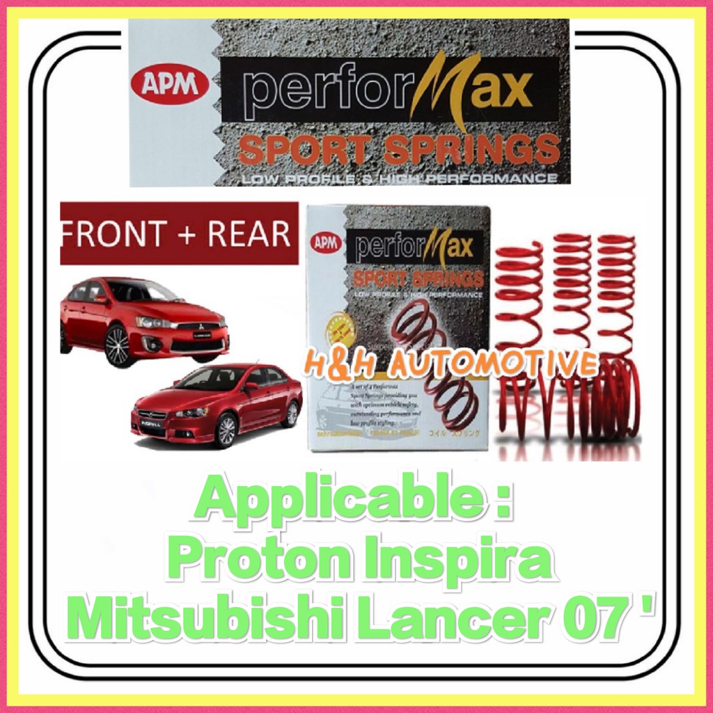 (1Set)Apm Performax Sport Coil Spring Lowered for Mitsubishi Lancer ...