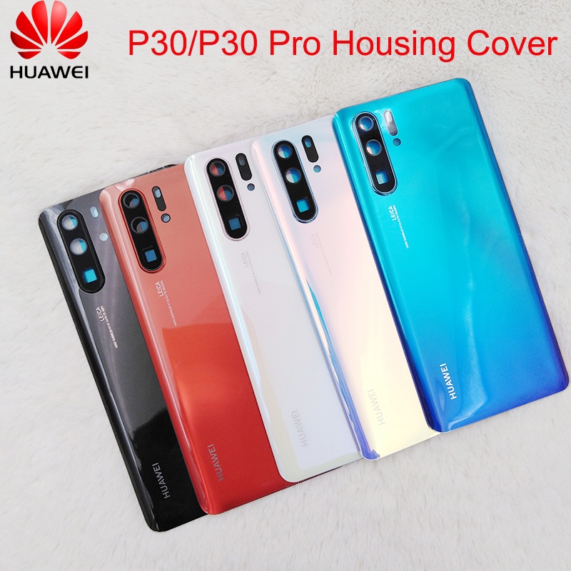 Original Huawei P30/P30 Pro Glass Back Battery Cover Rear Door Housing Case Replacement Parts ...