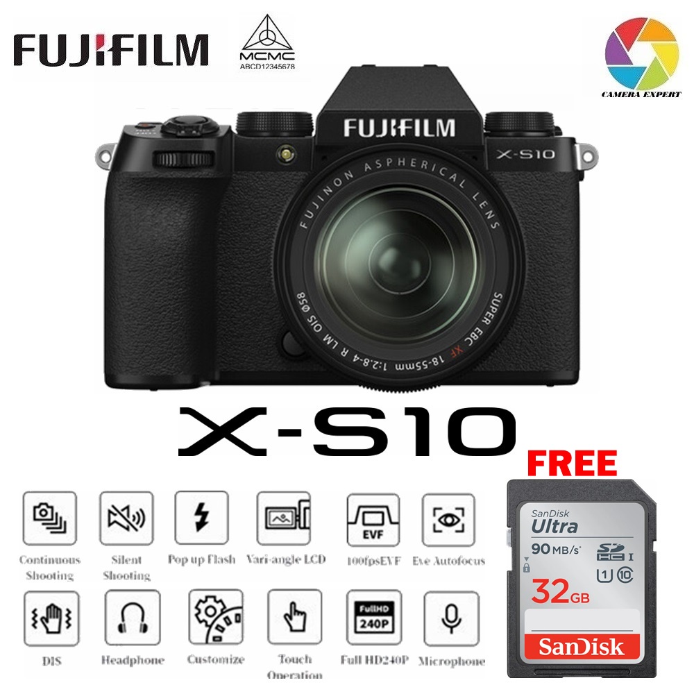Fujifilm X-S10 / XS10 Body & XF 18-55 F2.8 KIT & XF 16-80mm F4 R OIS WR ...