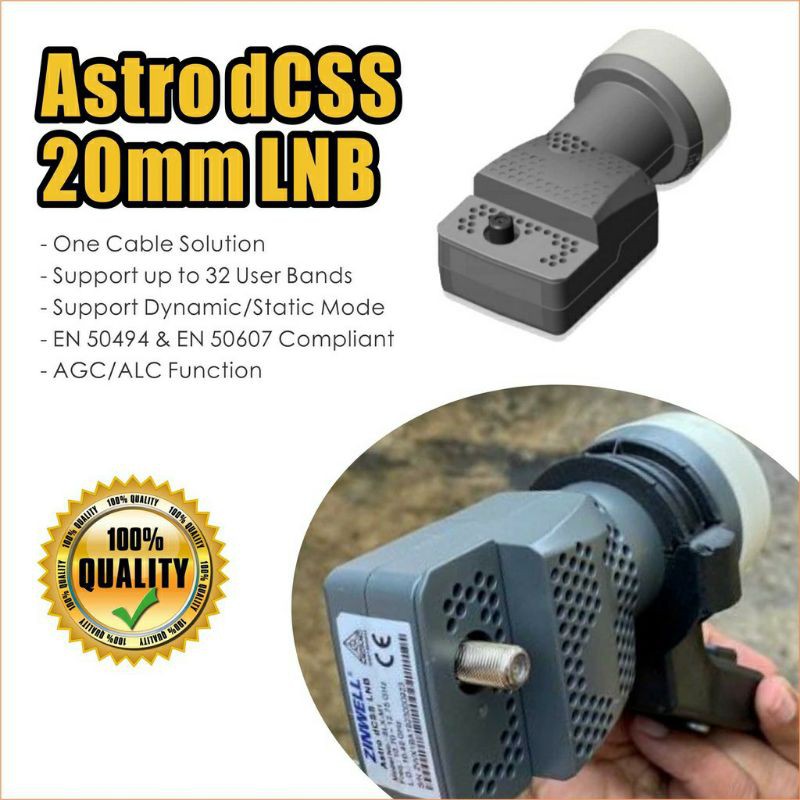 100％ GUARANTEE Original ZINWELL DCSS LNB Receiver for Astro 4K UHD ...