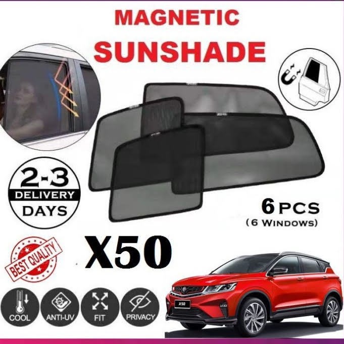 Proton x50 Magnetic Sun Shade 6 pcs set (Ready Stock) | Shopee Malaysia