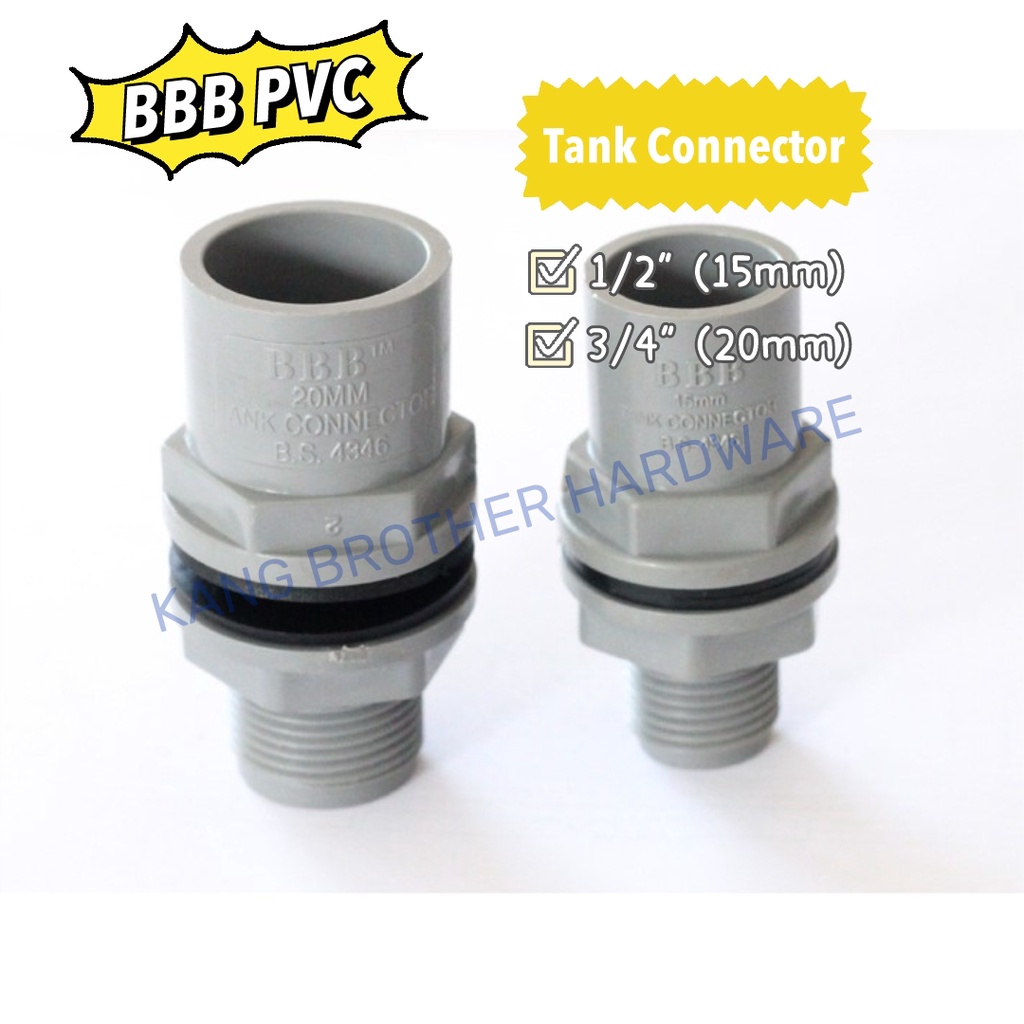 BBB PVC TANK CONNECTOR 1/2"(15mm) | 3/4"(20mm) | Shopee Malaysia