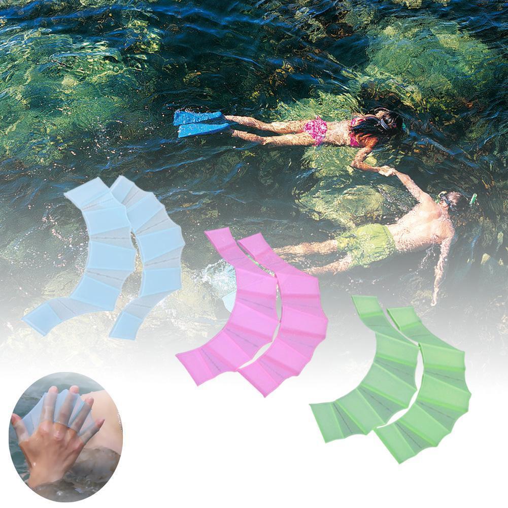 Teen swimming frog silicone flippers Adult swimming paddling palm ...