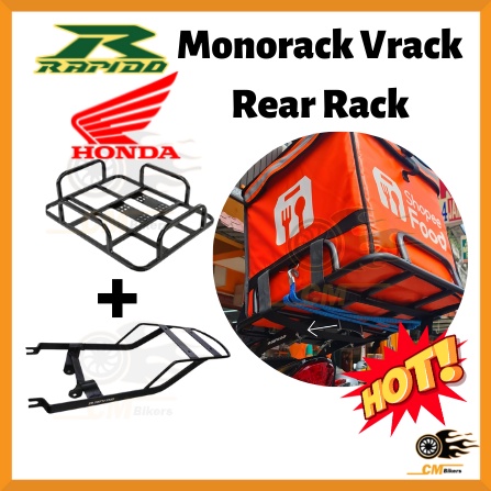 Rapido Monorack + Food Delivery Bag Rack with Frame Box Rack V Rack ...