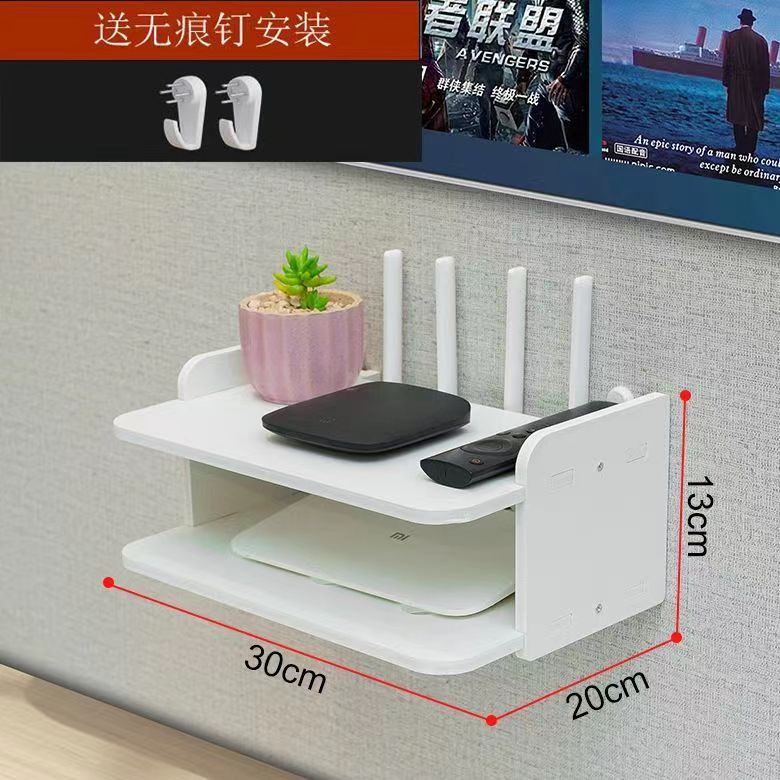 Router or DVD Player Rack Set-Top Box Floating Storage Shelf Wall Modem ...