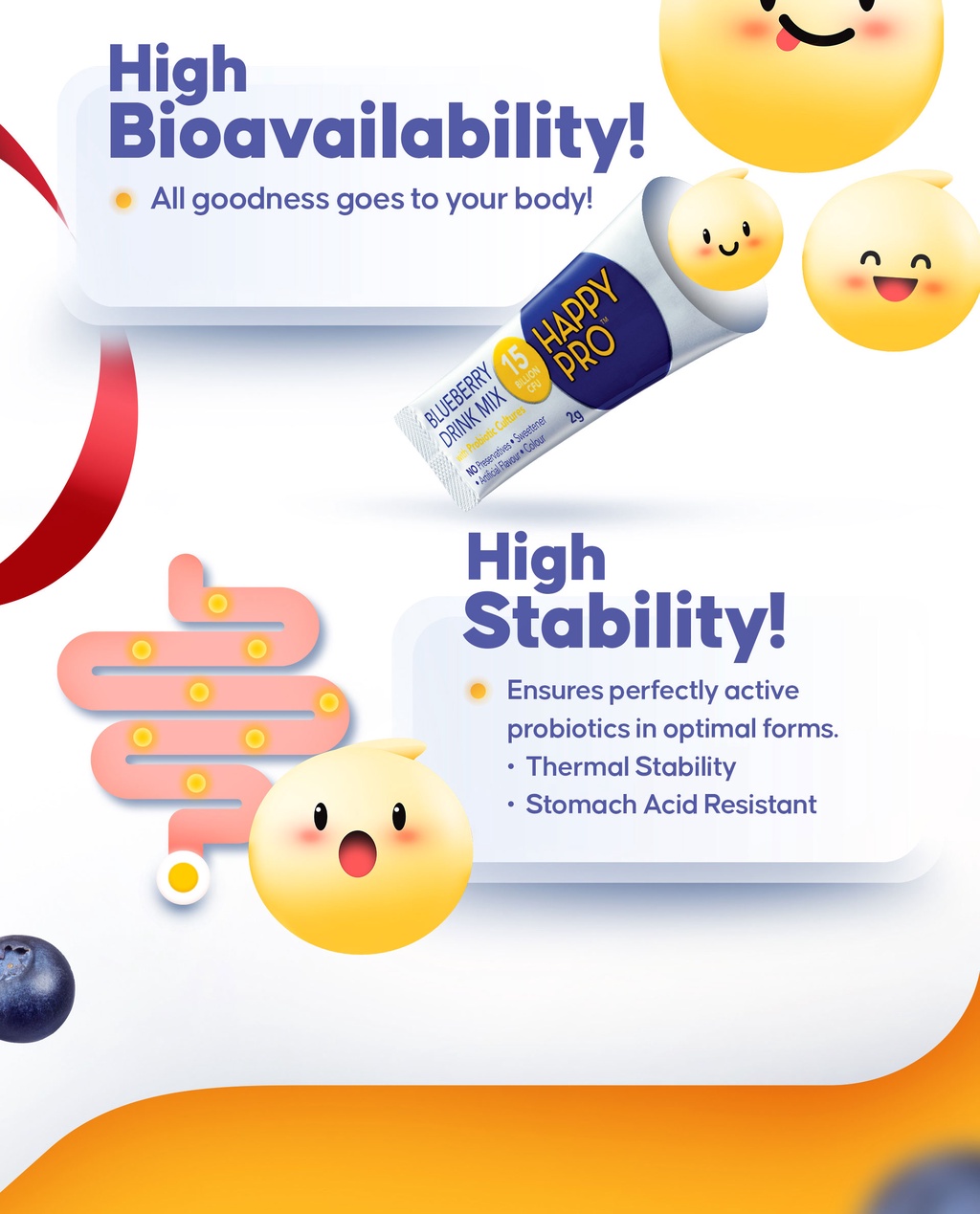 SpringHealth Happy PRO® Blueberry Drink Mix with 15 Billion CFU ...