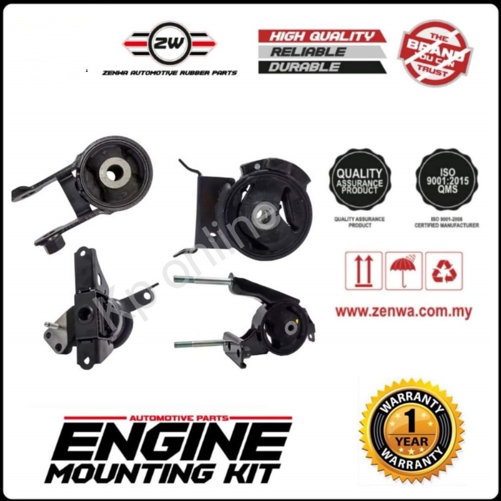 TOYOTA VIOS NCP150 AUTO (2013-2019) ENGINE MOUNTING KIT SET (ZW ...