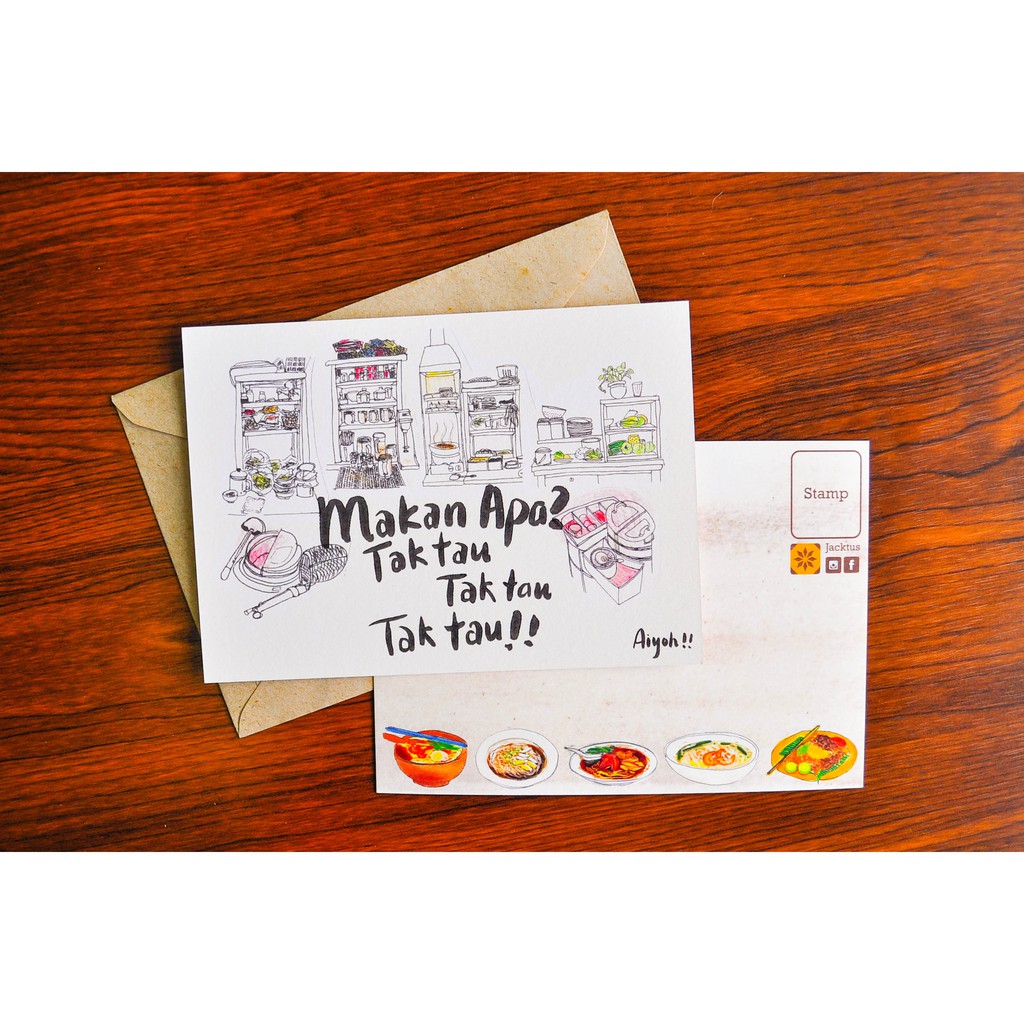 Malaysian Art Postcards - Food, Kopitiam & Culture Postcard | Wall Art ...