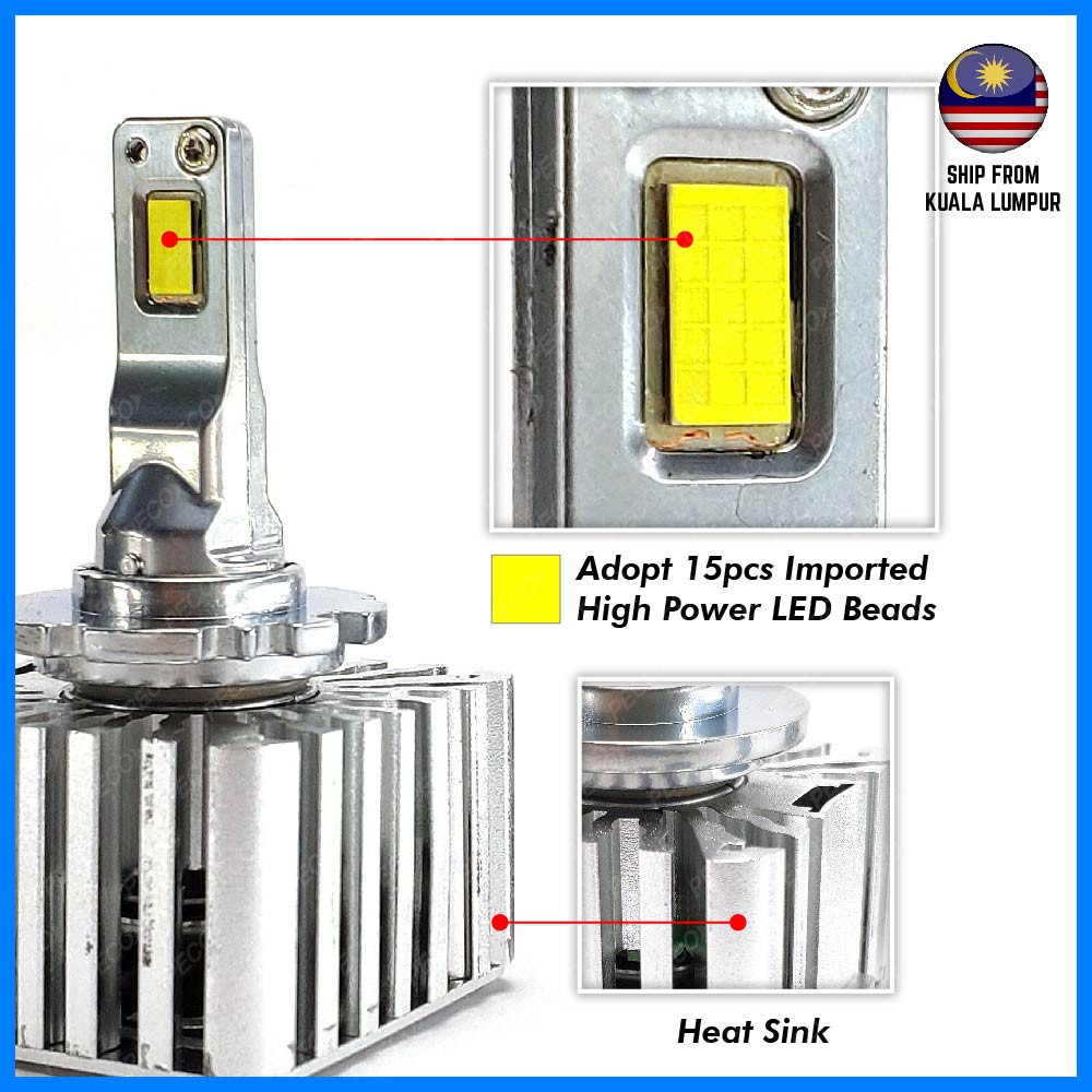 6000K LED Headlight D1S D2S/D2R D3S D4S/D4R Car Lights | Shopee Malaysia