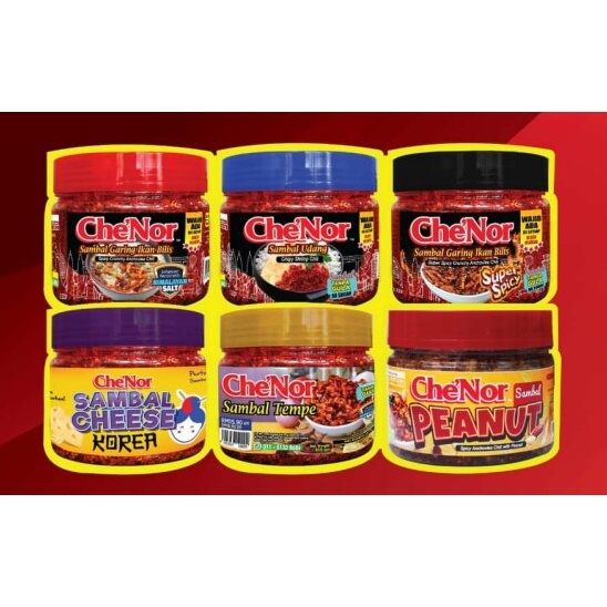 Sambal Garing Che Nor Cheese Super Spicy Tempe Penyet Ikan Masin ...