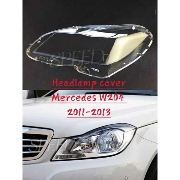 MERCEDES BENZ W204 HEAD LAMP COVER 2011-2013 C200 C250 C300 HEADLIGHT ...