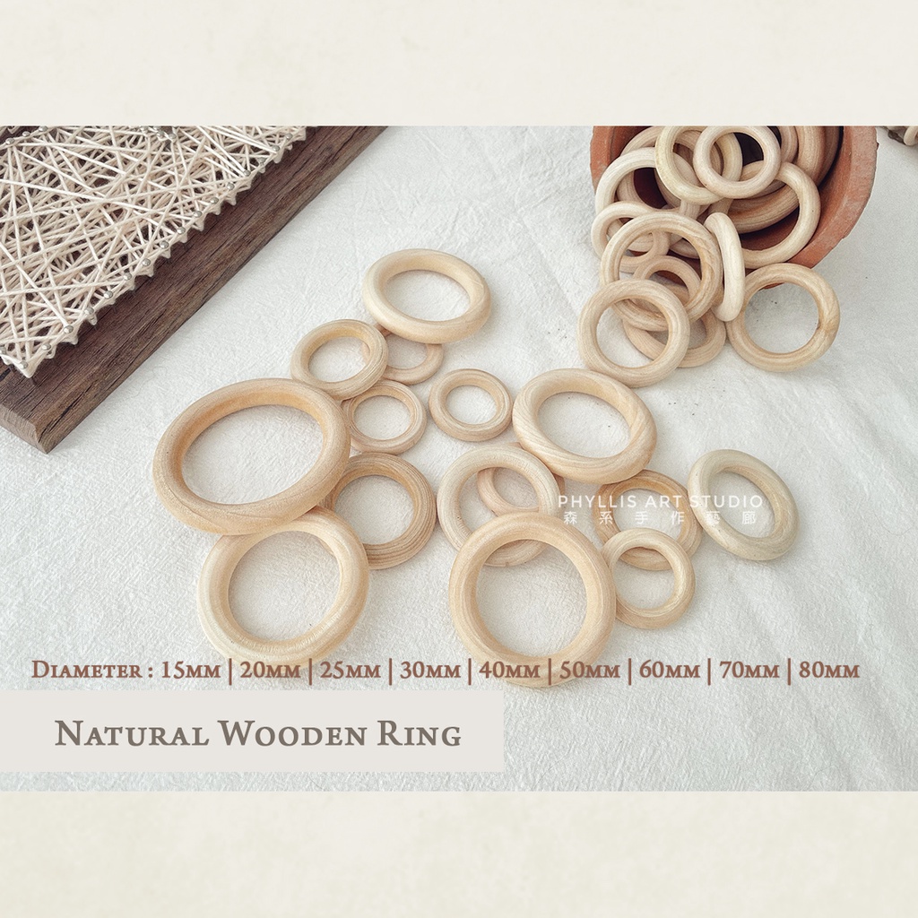 Macrame Natural Wooden Ring | DIY Wooden Ring | Craftworks Woodcraft ...