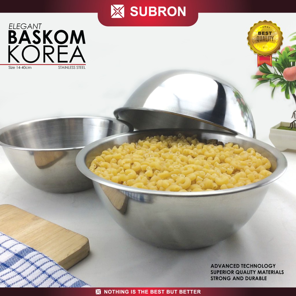 Subron Korean Basin 22cm 24cm Height Thick Multifunctional Stainless ...