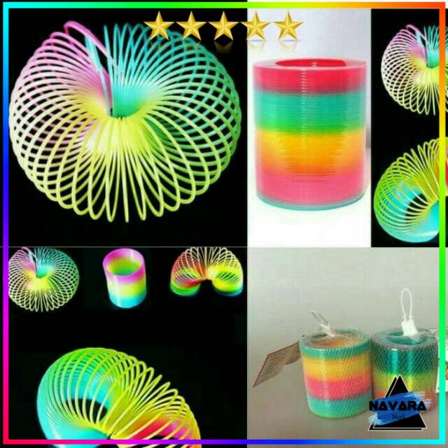 Rainbow Spring JUMBO Slinky Spiral Rainbow Spring Toy | Shopee Malaysia