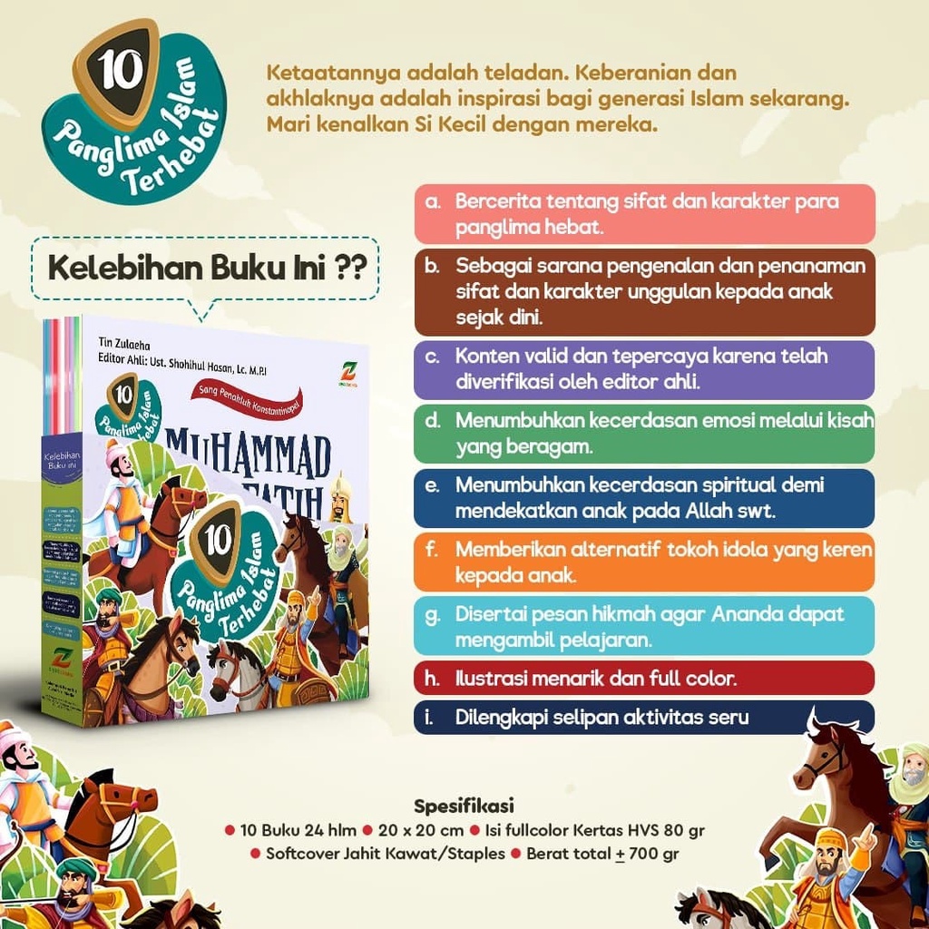 Children's Story Book Series 10 Greatest Islamic Commanders | Shopee ...