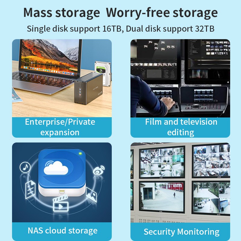 ACASIS Disk Array Desktop 2.5/3.5 Inchs Mobile Hard Disk Box RAID Array ...