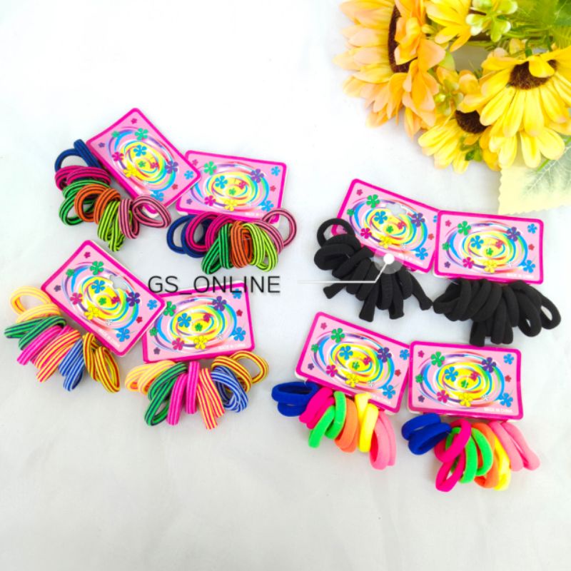 Elastic Rubber Band Ponytail Getah Rambut Kecil 12pcs (Ready Stock ...