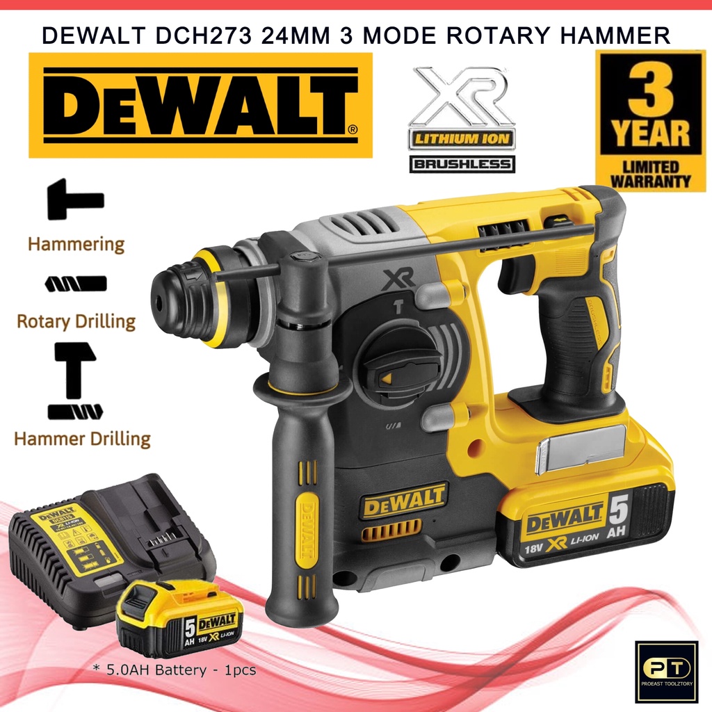 Dewalt DCH273P2-GB 18/20V Brushless Cordless SDS-Plus 3 Mode Rotary ...