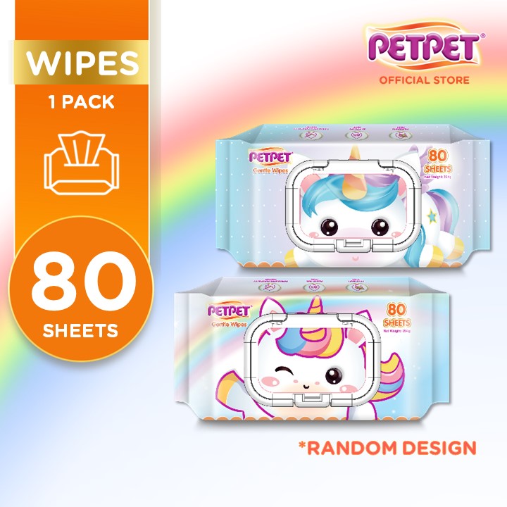 PETPET Baby Wipes 80's x 1 Pack (Unicorn) | Shopee Malaysia