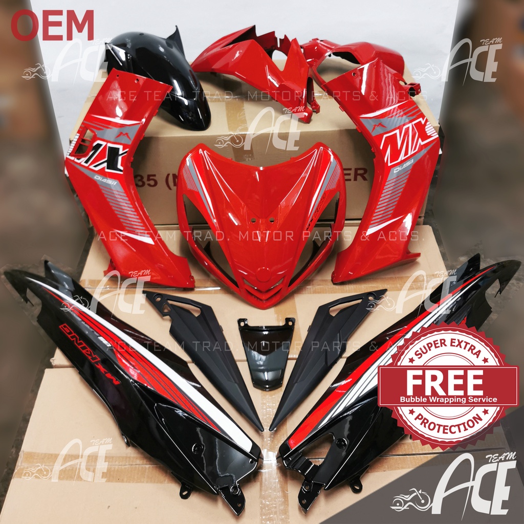 [NEW] Coverset LC135 V1 MX King Red 2021 Yamaha LCV1 MX King Merah ...