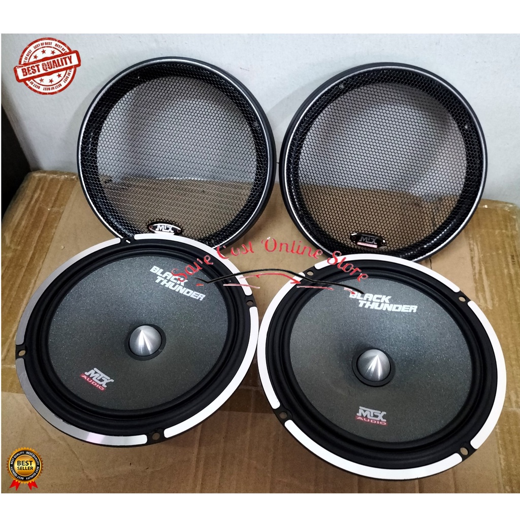 MTX BLACK THUNDER 6.5" INCH COMPONENT SPEAKER (BLK 625)125Watts Ready ...