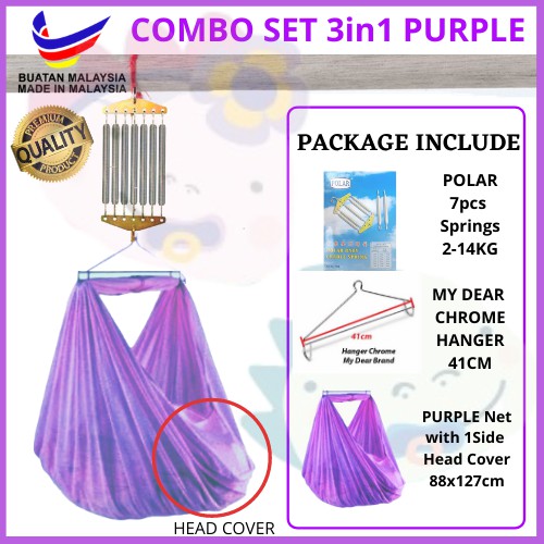 COMBO SET Baby Cradle Spring 7pcs Spring Buaian Bayi ,spring buai baby ...