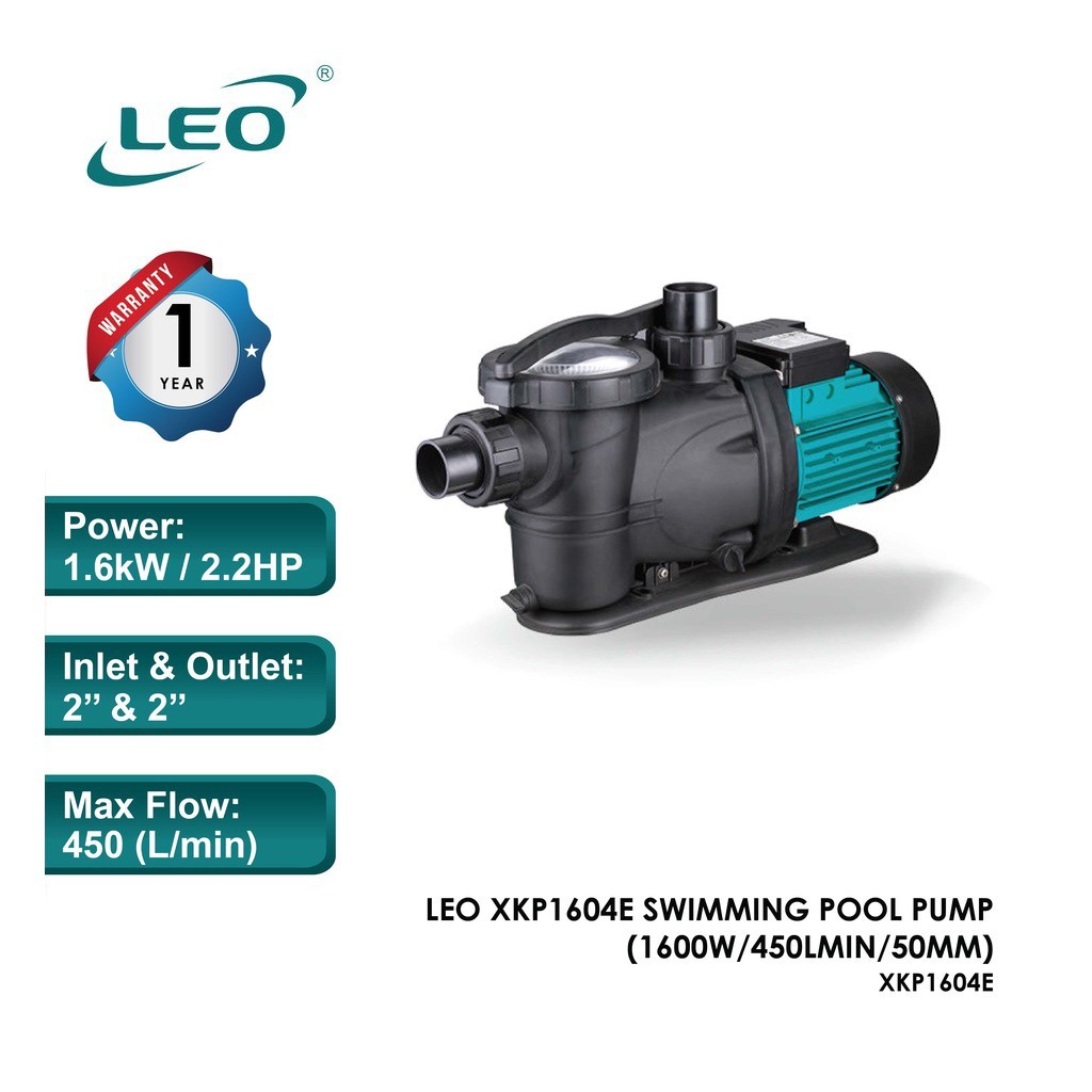 LEO XKP1604E Swimming Pool Pump Pam Air Kolam Renang 游泳池水泵 [1 phase ...