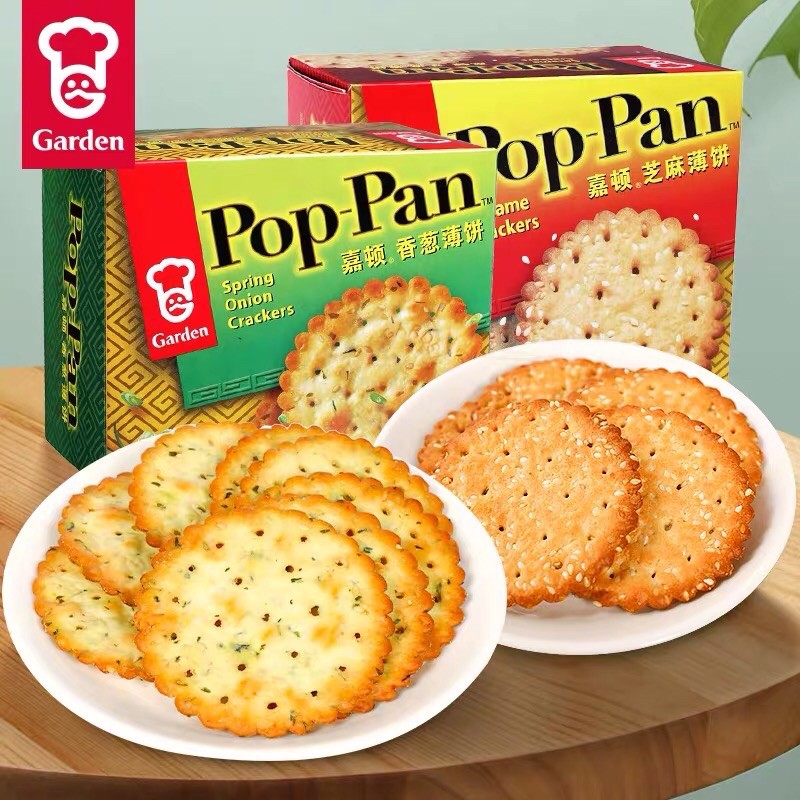 嘉顿 薄饼 225g 香葱 芝麻 Garden Pop-Pan Spring Onion / Sesame Crackers 饼干 点心 零食 ...