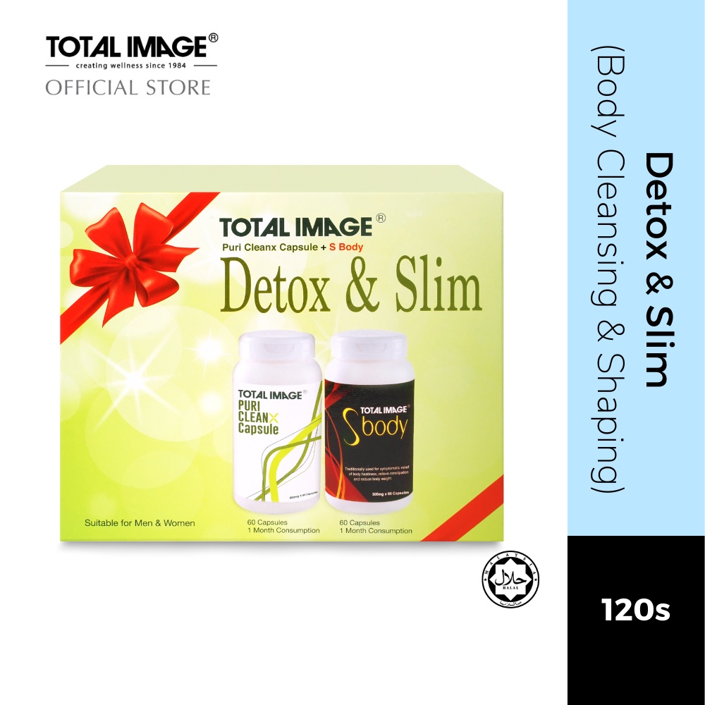 Total Image Detox & Slim Puri Cleanx (60s) + S Body (60s) - Detox & Slimming Pack (Expiry Date ...