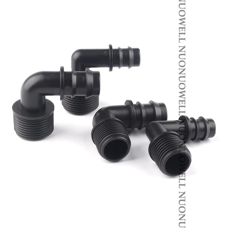 5pcs 1/2" 3/4" Male Thread Elbow Connectors 16 20mm Irrigation PE Pipe ...