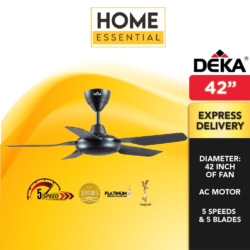 Deka 5 Blades 5 Speeds AC Motor Ceiling Fan DR BABY 8/Rezo AX42/Rubine ...
