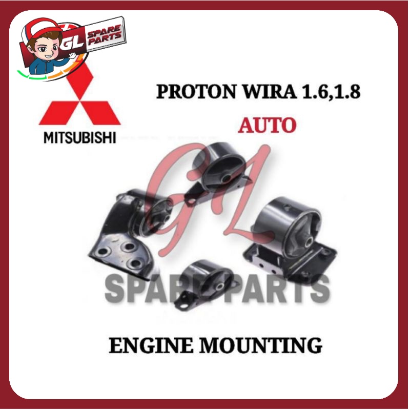 ENGINE MOUNTING SET MITSUBISHI PROTON WIRA 1.6 1.8 (AUTO) KIT 1SET MMC | Shopee Malaysia