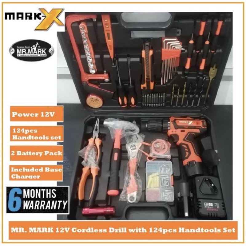 MR MARK MARK-X Cordless Drill Set MKX-2016-12V Battery Drill With ...