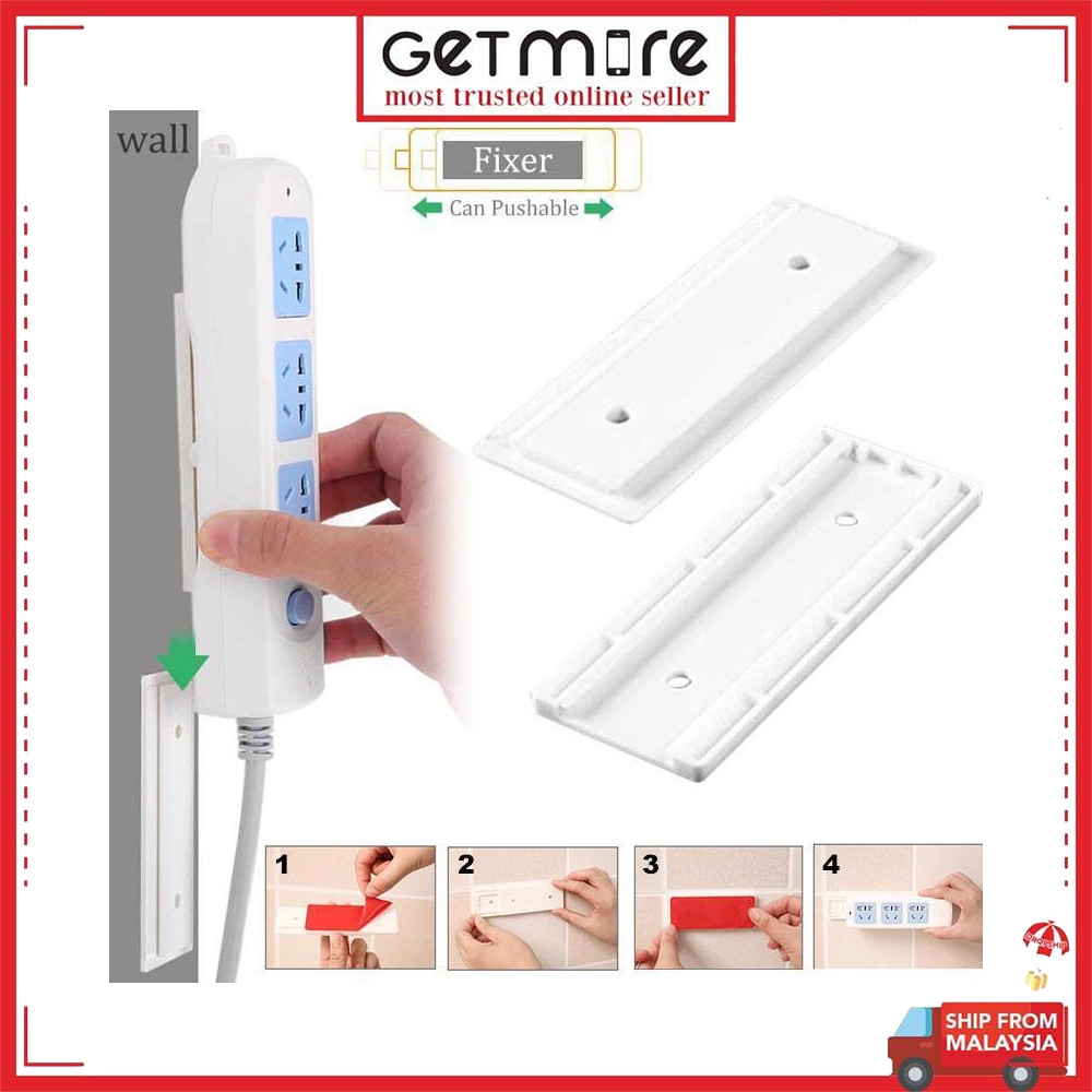 Power Extension Power Plug Socket Holder Hook Hanger Wall Mounted ...