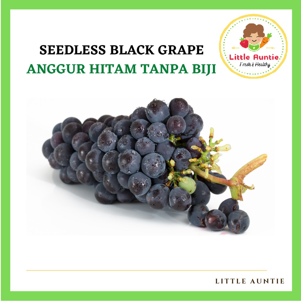 Anggur Hitam 黑葡萄 500g+/- Autumn Royal Black Grapes | Shopee Malaysia