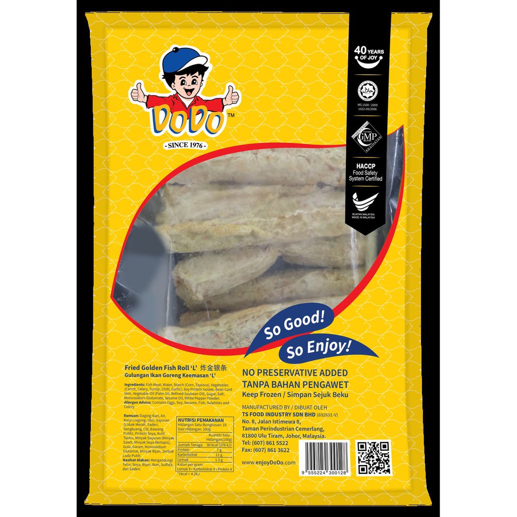 【HALAL】DODO FRIED GOLDEN FISH ROLL 炸金银条 - 400gm (7pcs) | Shopee Malaysia