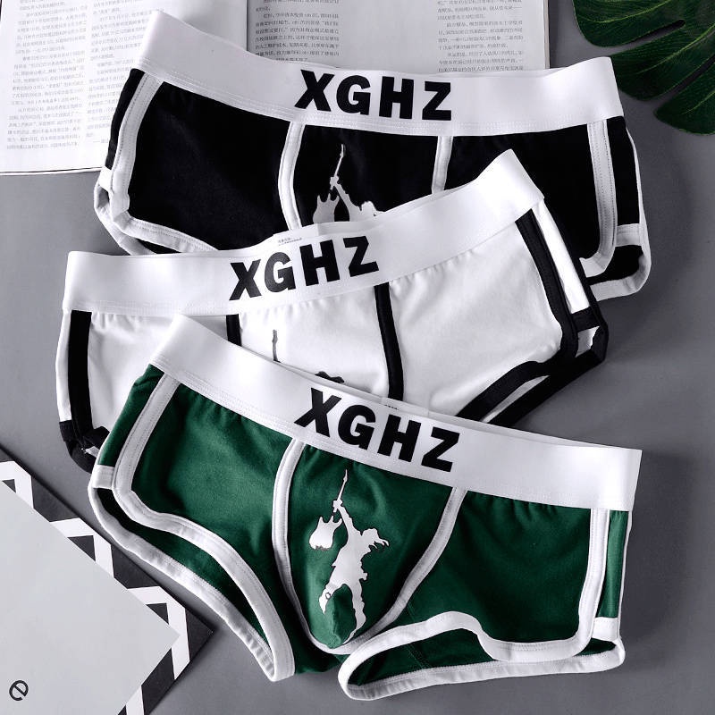 1/3Pcs Men's Underwear Boxer Briefs U Convex Design Cotton Underwear ...