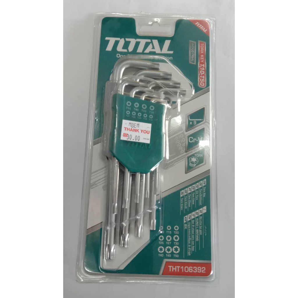 TOTAL HEAVY DUTY TORX ALLEN KEY SET - 9PCS (THT106392) | Shopee Malaysia
