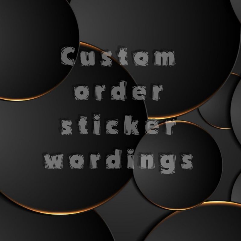 custom order sticker wordings / name vinyl paper printing sticker nama ...