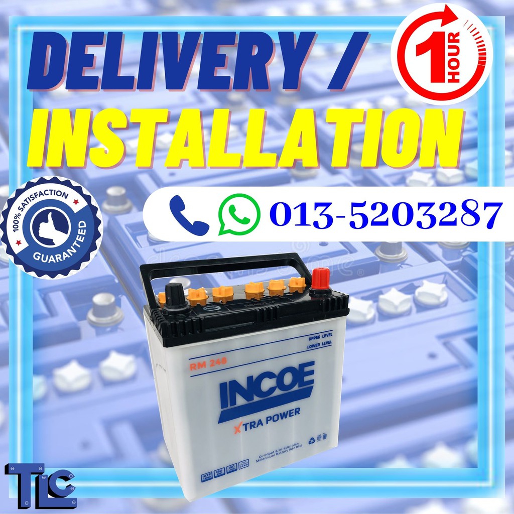 (CAR BATTERY) INCOE NS40ZL 35AH WET ***DELIVERY INSTALLATION*** PERODUA ...