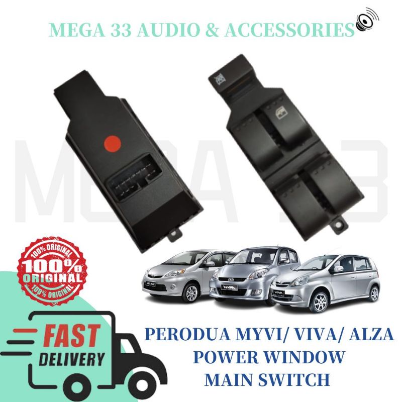 PERODUA MYVI/ VIVA/ ALZA POWER WINDOW MAIN SWITCH (WITHOUT AUTO UP/DOWN ...