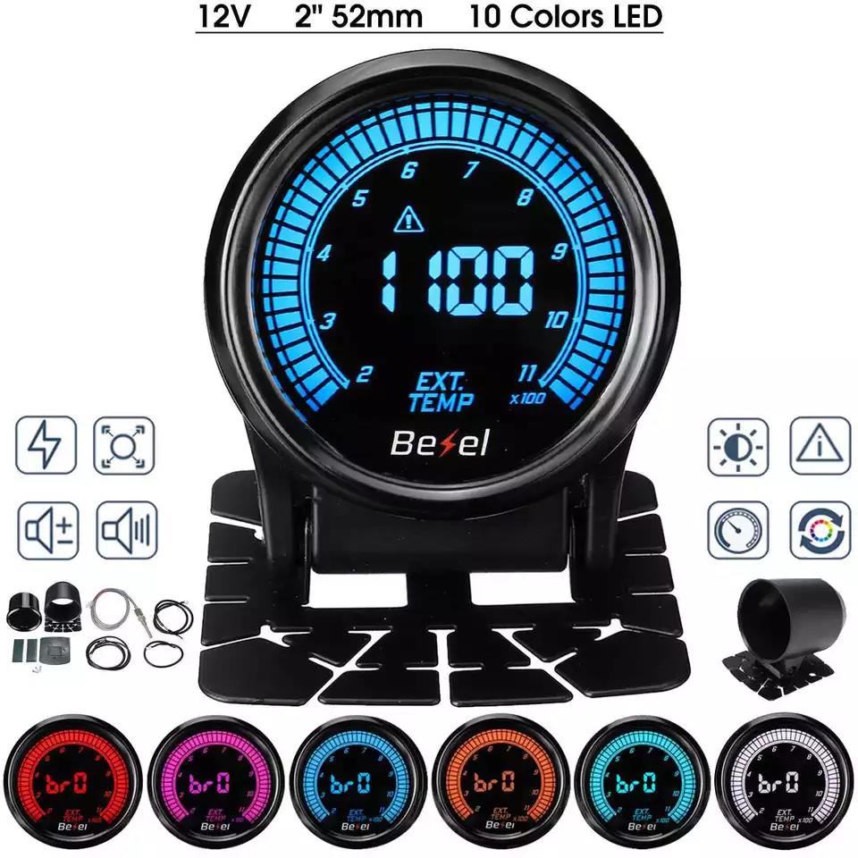 12V 2" 52mm EVO Universal Car Exhaust Gas Temp Gauge Auto Digital ...